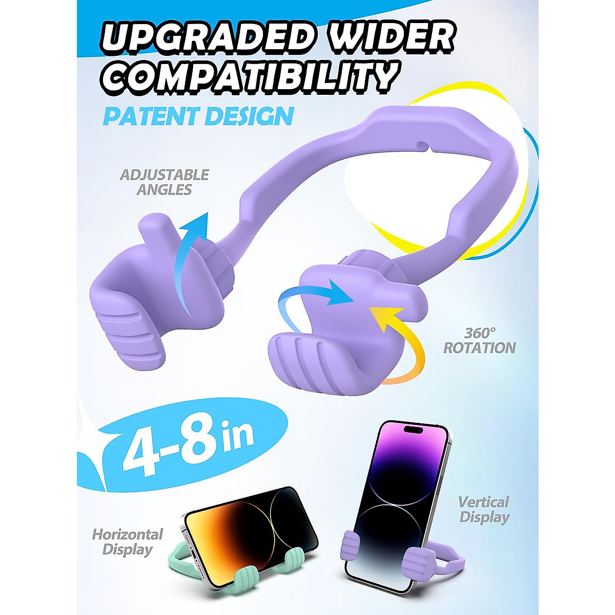 Cell Phone Stand Thumbs Up Lazy Phone Stand - 2 Pack Phone Holder 2024 College Graduation Gifts for Her Him Cellphone Phone Stand for Desk Birthday Gifts for Teens Girls Boys Adults Women Men Wife