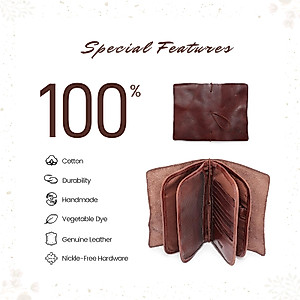 OLD TREND Nomad Organizer Travel Wallet - Cowhide Leather Passport and Card Holder with Sunglass Pouch, Pen Slots, Elastic Retainer, Zipper Pocket - Customizable, Lots of Pockets - For Men and Women