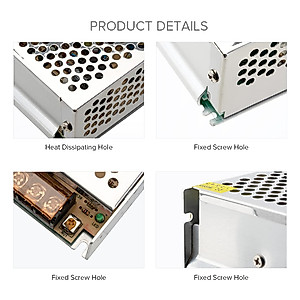 BTF-LIGHTING AC100-240V to DC12V16.5A Max198W Switching Power Supply Device Transformer Adapter Converter for LED Strip Module,CCTV Camera,Security System,Radio,Cats