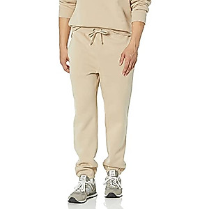 Amazon Essentials Relaxed-Fit Sweatpants for Men - Closed-Bottom, Big & Tall Options, Tan, Medium