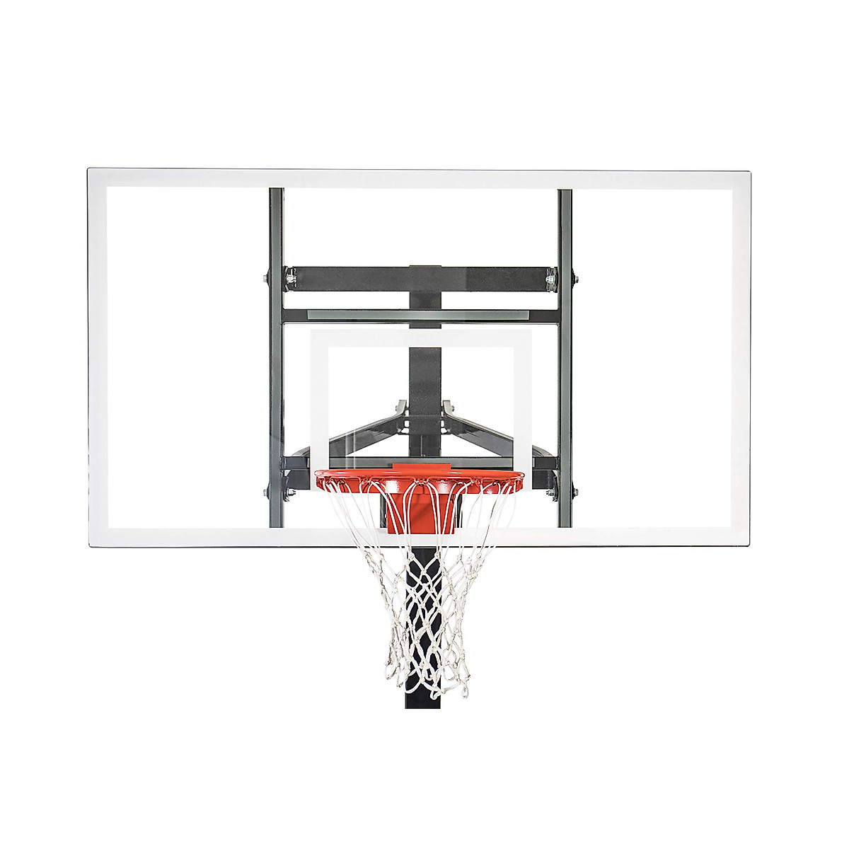 Goalsetter MVP 72" Glass In-Ground Height Adjustable Basketball Hoop System with Collegiate Breakaway Rim