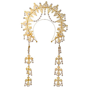 BLESSUME Halo Crown Mary Goddess Headband Women's Halloween Costume Goddess Headpiece (Style 10)