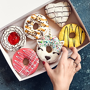 Silicone Donut Molds 2 Pack Non-Stick Silicone Donut Pan 6 Cavity Food Grade Baking Molds for Cake Donut Biscuit Bagels Muffins Blue+Pink