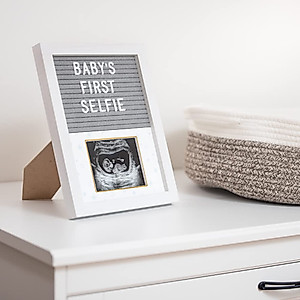 LittleVision Sonogram Picture Frame Felt Letterboard/Ultrasound Picture Frame | The Most Unique, Customizable Baby Letter Board For Your Nursery, Baby Showers, and Gender Reveals
