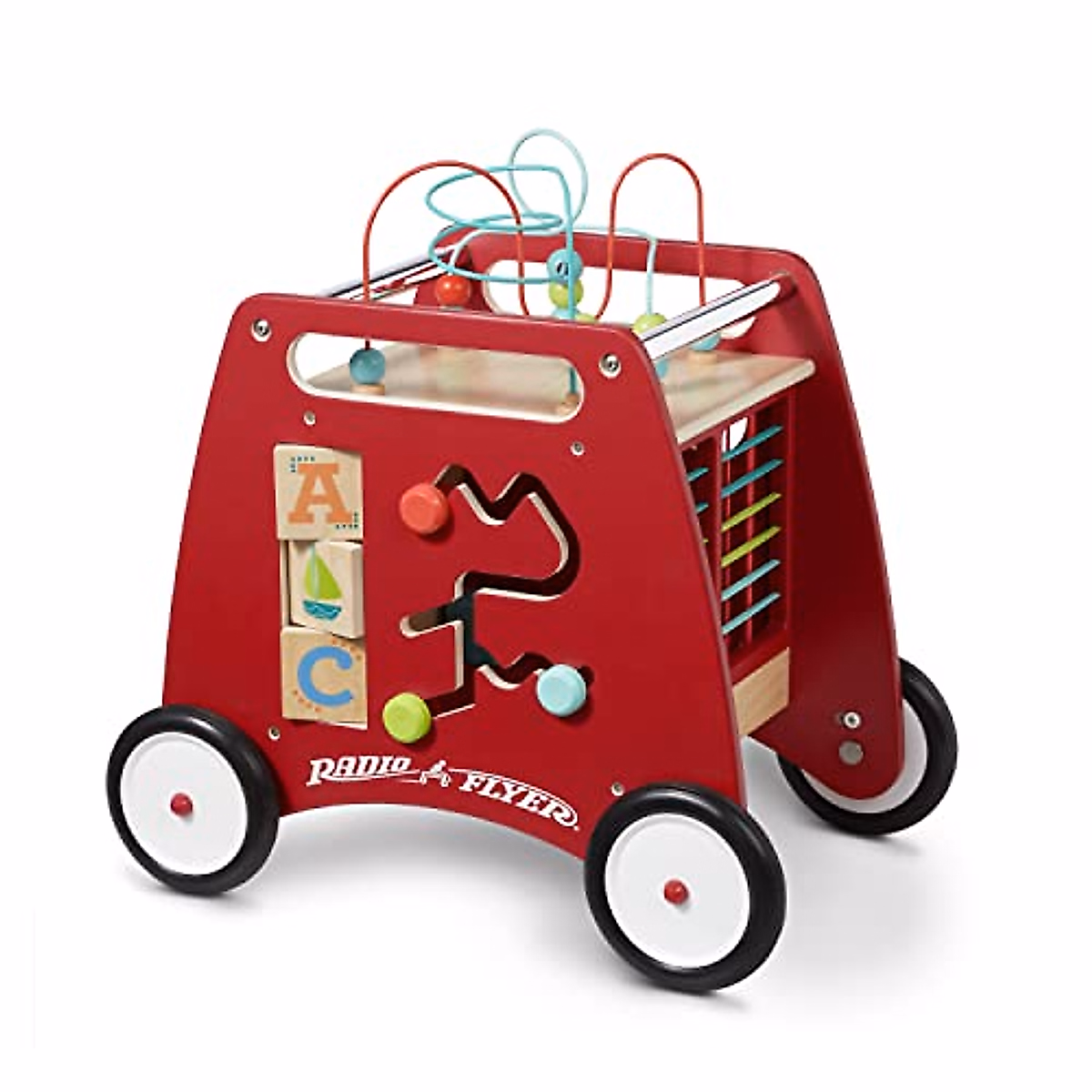 Radio Flyer Deluxe Push & Play Cube Walker, Walker Toy for Ages 1-3
