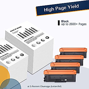Colorking Compatible Toner Cartridge Replacement for Brother TN660 TN-660 TN630 TN-630 for Brother MFC-L2700DW HL-L2380DW HL-L2300D HL-L2320D DCP-L2540DW MFC-L2740DW Printer (4 High Yield Black)
