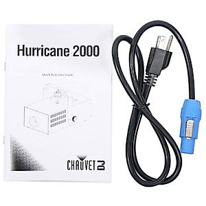 Chauvet DJ Hurricane 2000 Professional DMX Fog Machine Fogger W/Built-In Timer Bundle with Rockville RFJG Gallon Fog/Smoke Juice Fluid For Chauvet American DJ ADJ Machines