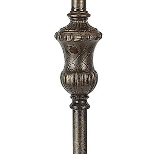Decor Therapy Alice Traditional Floor Lamp, Antique Gesso