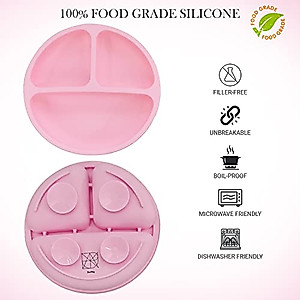 JuaRey Silicone Suction Plate for our babies, Baby & Toddler Suction Plate, (3 pack)