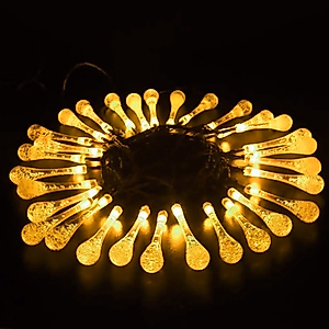 Solar Powered String Lights Mayoya 30 LED 20 Ft Outdoor Solar String Lights Waterproof Decorative Lightings for Home Patio Garden Lawn Yard Party Wedding (Warm White)