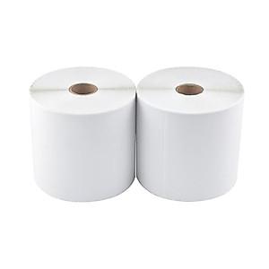 L LIKED 4 Rolls 4" x 6" Direct Blank Thermal Shipping Labels with 450 Labels/Roll - Compatible with Zebra 2844 ZP-450 ZP-500 ZP-505 (4 Rolls - 1800 Labels)