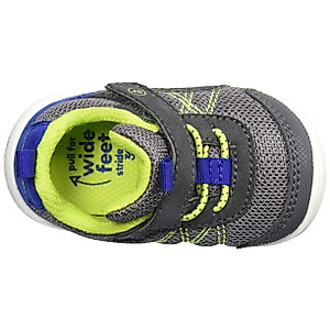 Stride Rite 360 Boy's Carson Sneaker, Grey Blue, M, 3.5 Little Kid