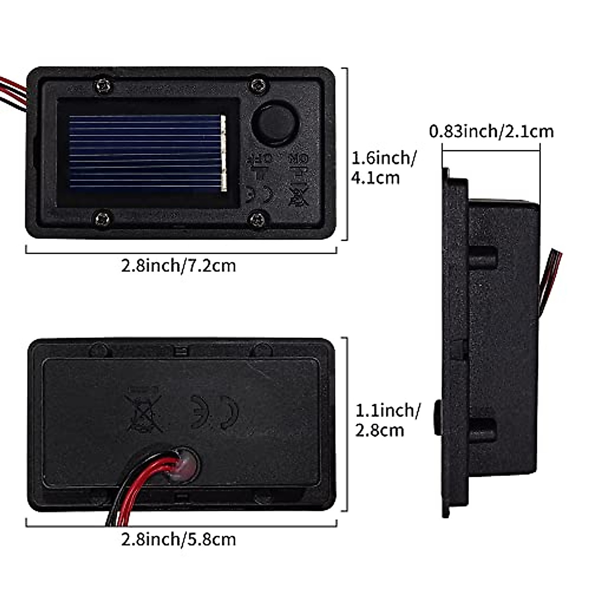 AQEENURA Battery Box, Solar Lantern Light Replacement Parts Top for Outdoor Hanging Lanterns Container Home Solar Lamp Hanging Lantern Led Accessories DIY Garden Decor (2PCS)