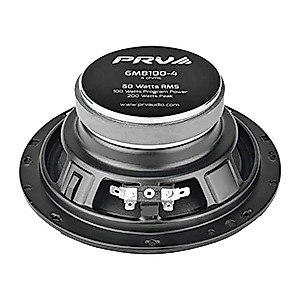 PRV AUDIO 6MB100-4 Pair of 6.5 Inch Midbass Speaker for Pro Car Audio, 4 Ohm, 50 Watts RMS Power, 200 Watts Max Power Mid Bass Factory Replacement Loudspeaker (Pair)