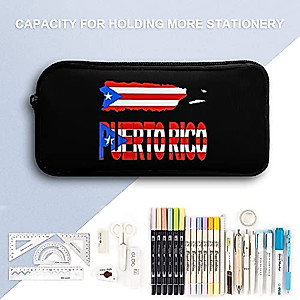 Puerto Rico Map Flag Pencil Case Pencil Pouch Coin Pouch Cosmetic Bag Office Stationery Organizer