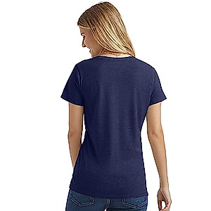 Hanes Women's Short Sleeve V-Neck Graphic T-Shirt