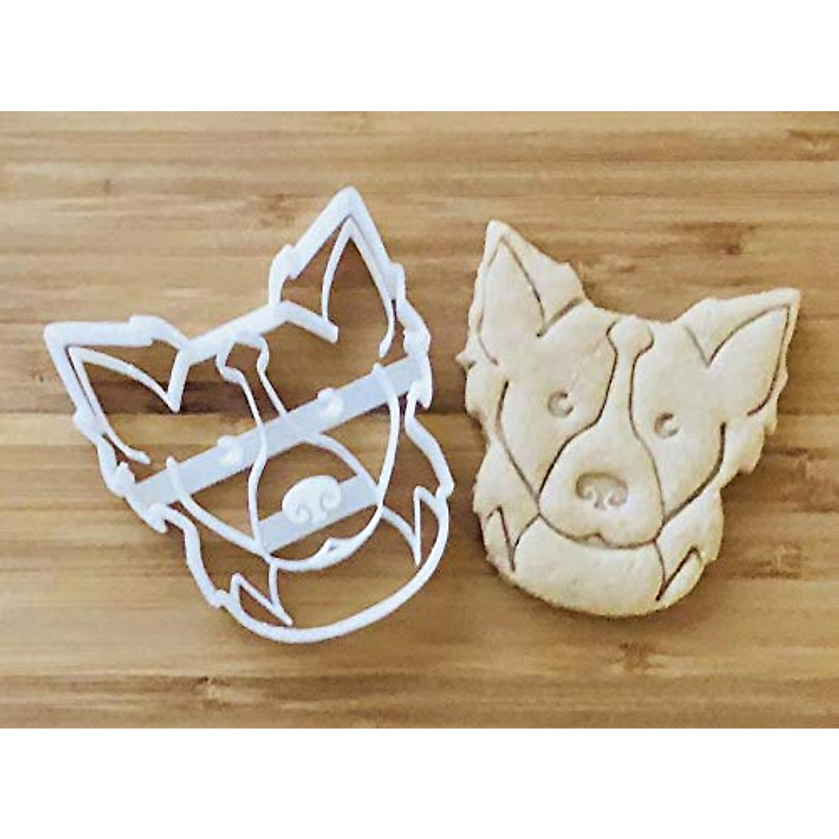 Border Collie Cookie Cutter and Dog Treat Cutter - Face - 3 inch