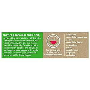hello Kids Natural Watermelon Fluoride Free Toothpaste, Vegan & SLS Free