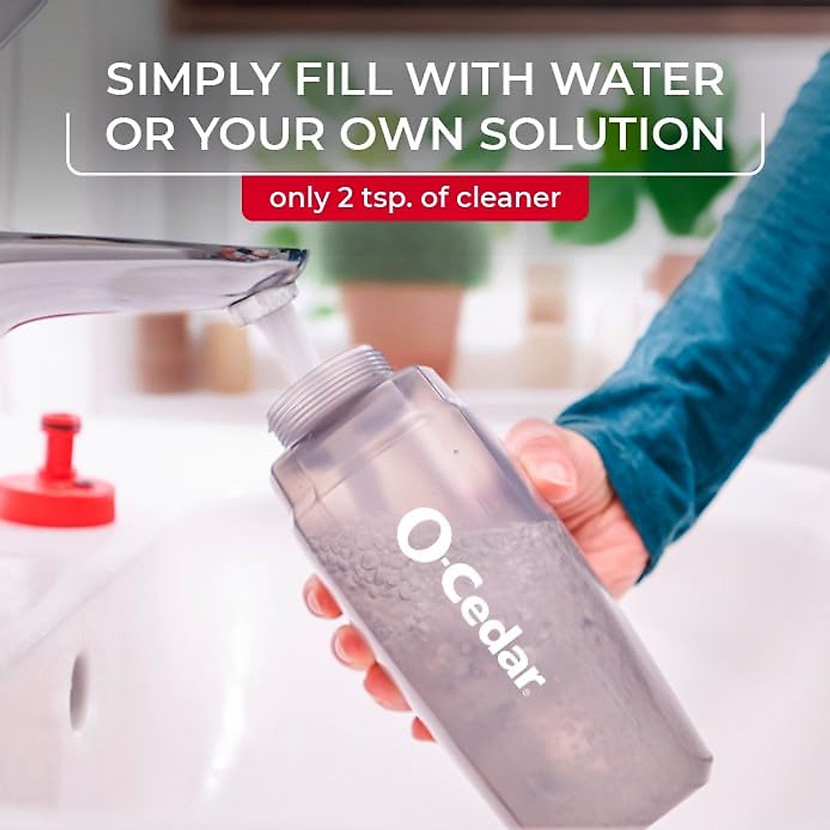 O-Cedar ProMist MAX Spray Mop, PMM with 2 Extra Refills, Red