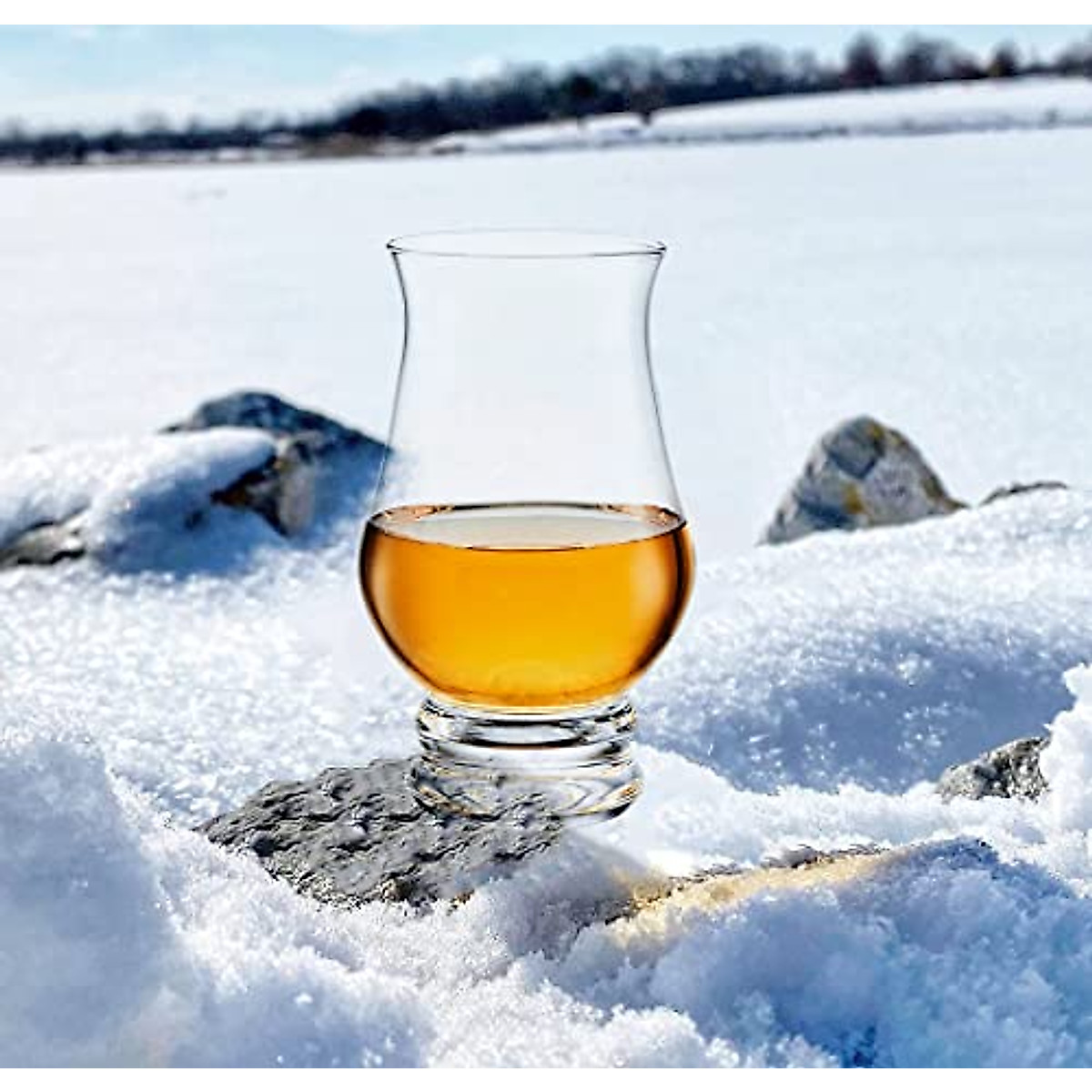 Whiskey glasses Set of 2 - Clear Shot Glasses Bar Set Kiddush Cup, DOF Rocks Glasses Gift Set - Brandy Snifter Whisky Glass for Liquor, Scotch, Bourbon, Tequila, Gin, Tonic, Cognac, Vodka, Cocktail