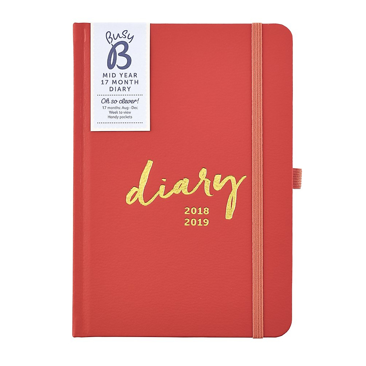 Busy B 17 Month 2018-19 Mid Year Diary - Week-to-View Agenda with timetables and Notes
