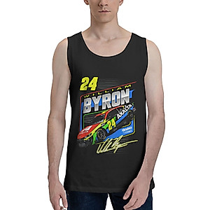 William Byron 24 Men Sleeveless Garment Sport T-Shirt Athletic Undershirt Tank Top Shirt Quick Dry Men's Tee Black