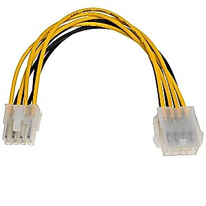 AKYGA AK ca Cable 8 Pin EPS 20 cm Yellow/Black
