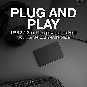 Seagate FireCuda Gaming Hard Drive External Hard Drive 2TB - USB 3.2 Gen 1, RGB LED lighting for PC and Mac with Rescue Services (STKL2000400)