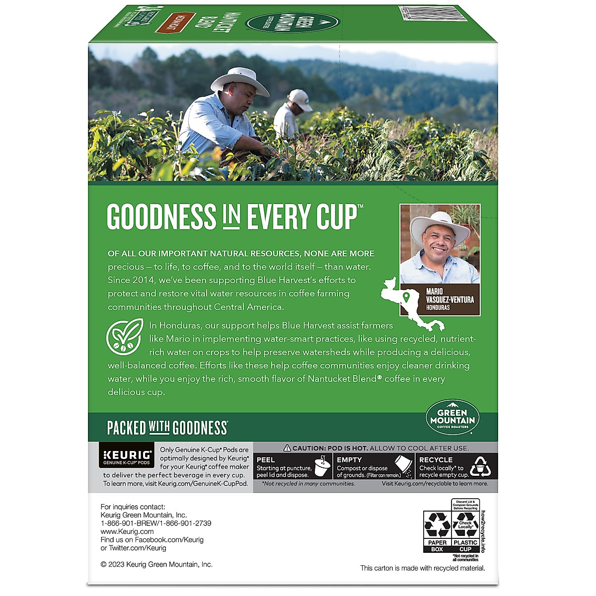 Green Mountain Coffee Roasters Nantucket Blend, Single-Serve Keurig K-Cup Pods, Medium Roast Coffee, 24 Count (Pack of 4), Total 96 Count