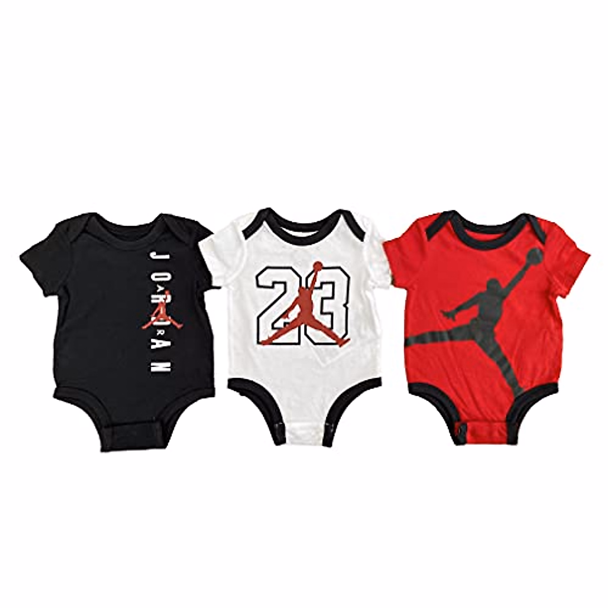 Jordan Infant Jumpman Classics Bodysuit 3 Piece Set (Red(55A553-W0G)/Black/White, 3 Months)