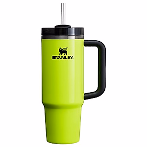 STANLEY Quencher H2.0 FlowState Stainless Steel Vacuum Insulated Tumbler with Lid and Straw for Water, Iced Tea or Coffee, Smoothie and More, Neon Yellow, 30 OZ