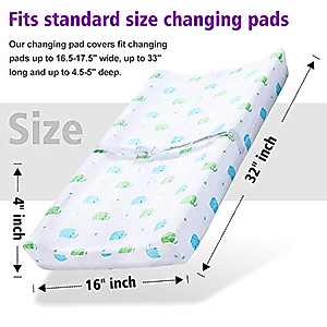 Entyle Changing Pad Covers - Ultra Soft Plush Baby Changing Table Cradle Sheets, 32"x16" Wipeable Stretchy Diaper Pad Covers for Infants Baby Boys Girls (White)