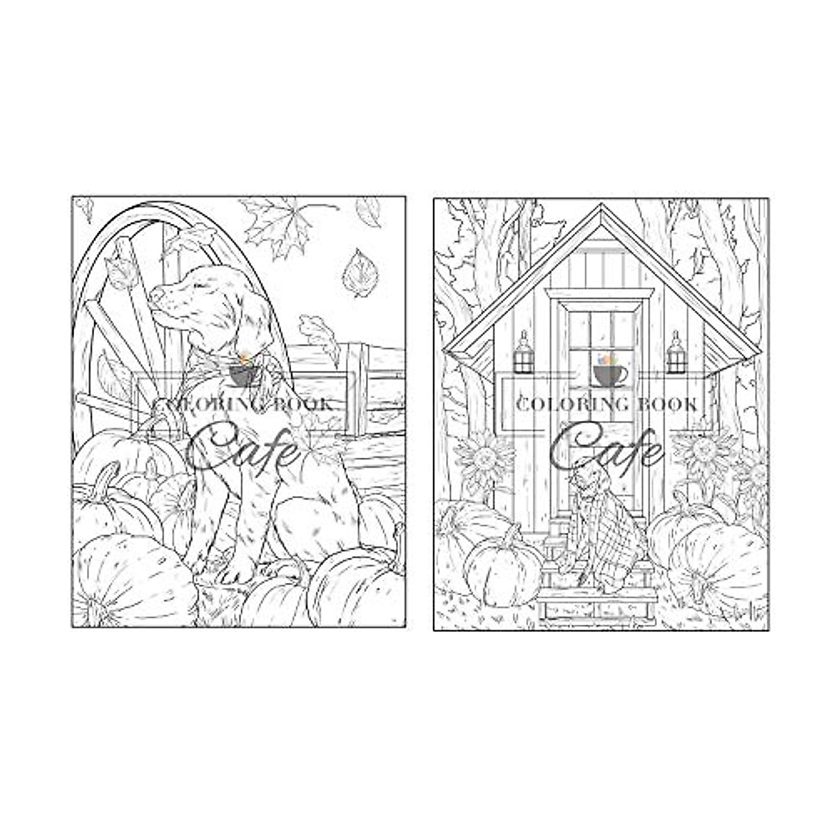 Country Autumn Coloring Book: An Adult Coloring Book Featuring Charming Autumn Scenes, Relaxing Country Landscapes and Cute Farm Animals