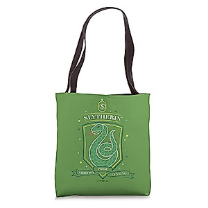 Harry Potter Hand Drawn Slytherin Shield Tote Bag