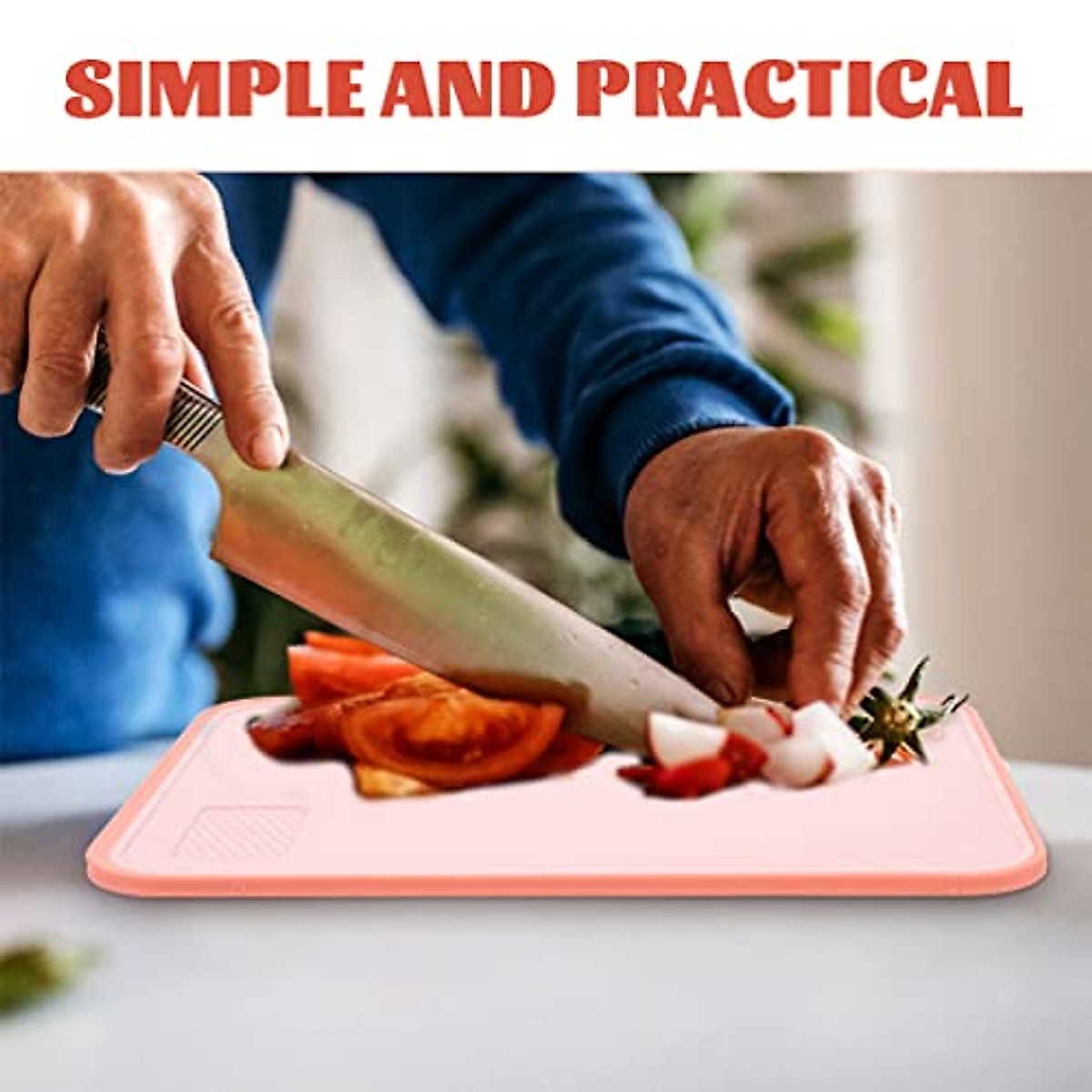 Hemoton Wheat Straw Cutting Board Fruit Vegetable Chopping Cutting Board with Double-sided