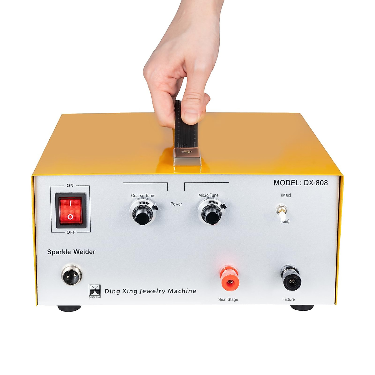 Gdrasuya10 600W 80A Pulse Spot Welder Jewelry Spot Welding Machine with Foot Pedal Control, Spot Welder Welding Machine Gold Silver Jewelry Spot Fast Welding Tool Earring Welding Machine