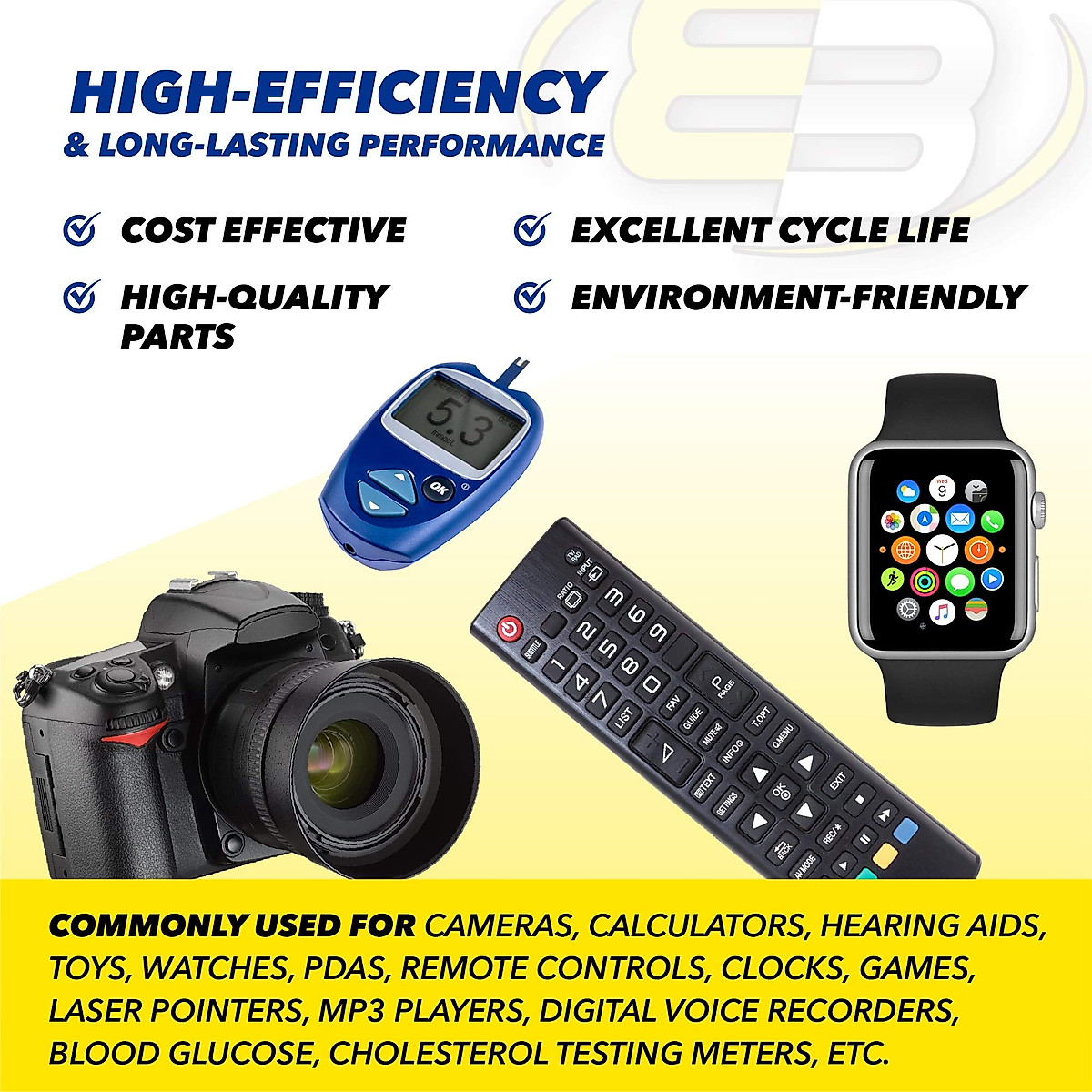 Exell S28PX 6V Silver Oxide Battery 4SR44, V28PX, PX28, 544, KS28, RPX28, S1325S, S1325, PX28-S, 1406SOP, RFA1611, RFA-16-11, 4G13