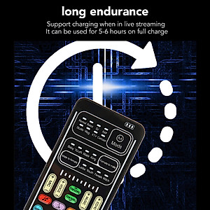 Voice Changer, Portable Mini Gaming Voice Disguiser Modulator, for PS4 PS5 One Phone Computer Laptops PC, Live Broadcast Sound Effect Card, Plug and Play(Black)