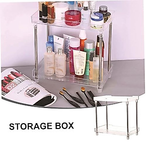 BIUDECO 1pc Box Shelf Storage Box Makeup Storage Rack Storage Stand Under Sink Cabinet Organizer Multi-function Storage Shelf Household Storage Rack Household Storage Shelf Acrylic