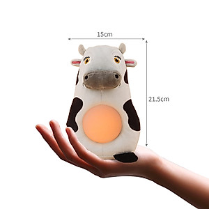 TOYMAKER La Granja de Zenon Stuffed Animals Cow Plush La Vaca Lola Spanish Toys Baby for Babies Cow Toys 6 to 12 Months Crib Soother with Music and Lights for Birthday Christmas