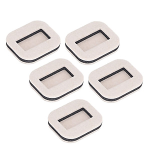 FeltCasterCup, Concave Design ChairWheelFeltPad Rectangle for Hardwood Floor