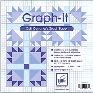 June Tailor Graph-It Graph Paper, 12 by 12-Inch, 20 Per Package