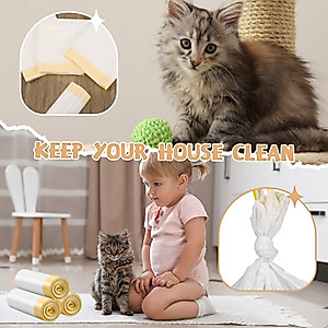 Paterr Cat Litter Box Liners Bags with Drawstring Waste Drawer Liners Cat Litter Bags 9-11 Gallons Replacement Bags for Kitten Pan Tray Waste, 27" x 17"(60 Pcs)