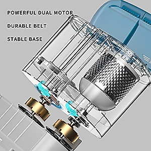 Auertech Portable Washing Machine, 14lbs Mini Twin Tub Washer Compact Laundry Machine with Built-in Gravity Drain Time Control, Semi-automatic 9lbs Washer 5lbs Spinner for Dorms, Apartments, RVs