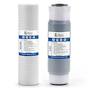 iFilters LWH-D Replacement Filter Set - Whole House 2 Stage Sediment - Rust & CTO Filters - 2.5" x 10 - Interchangeable with AP117 & AP110 Filter Models