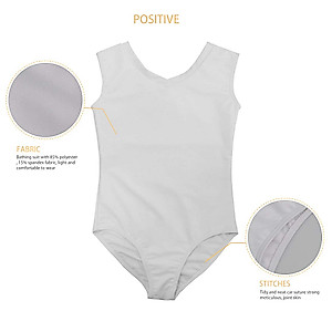 FKELYI Kids Girls Gymnastics Leotards Christmas Sugar Printed Sleeveless Tank Bodysuit Toddlers Xmas Holiday Performance Outfit Ballet Dancewear 3-4T