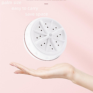 HUANGY Mini Portable Foldable Washing Machine Baby Clothes Underwear Personal Camping RV Travel Home Small Washing Machine Portable USB Powered Ultrasonic Vibrating Laundry Tray