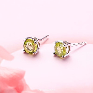 Ursilver Topaz Earrings for Women - Sterling Silver Birthstone Earrings 0.8CT White Topaz Diamond Birthstone Stud Earrings Birthday April Birthstone Jewelrys Gifts for Women