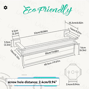 LANC Bathroom Shelves with Towel Bar 20 Inch Gold Floating Tempered Glass Shelf with Towel Rails for Shower Bath Kitchen Storage Rack Wall Mounted Rustproof Stainless Steel Brushed Gold，A7615BG