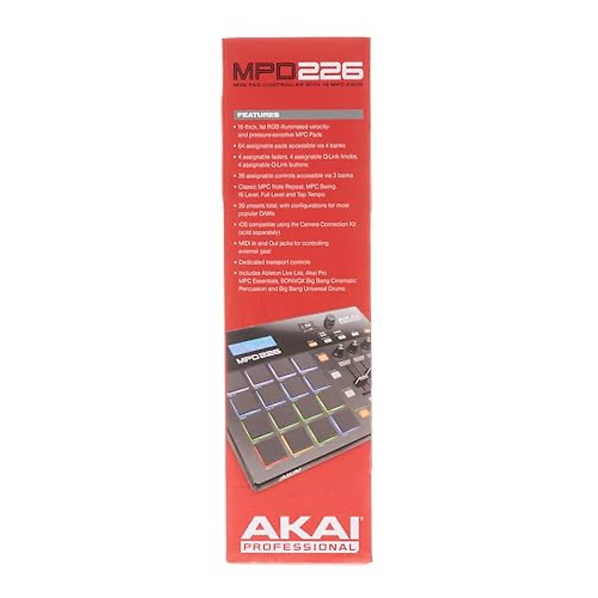 AKAI Professional MPD226 - USB MIDI Controller with 16 RGB MPC Drum Pads, Fully-Assignable Production-Ready Controls, and Production Software Package